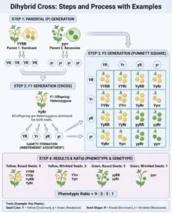 Dihybrid Cross: Steps and Process with Examples